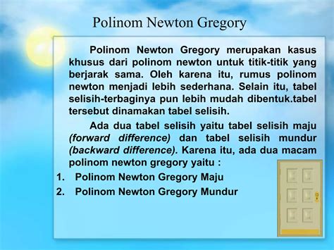 Polinom Newton Gregory PPTX