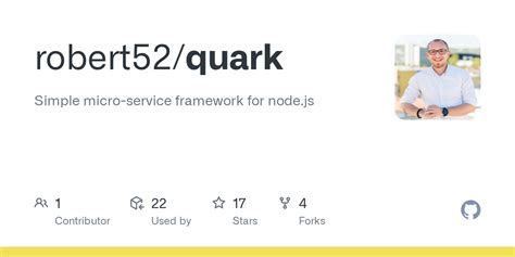 GitHub Robert Quark Simple Micro Service Framework For Node Js