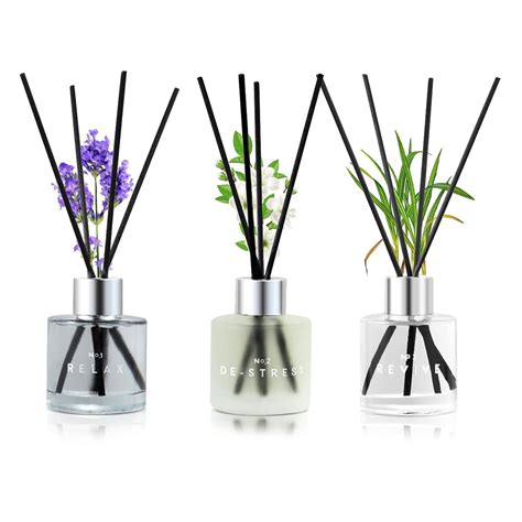 Buy 3 Pack Fragrance Reed Diffuser 50ml Lavender Jasmine Lemongrass Aromatherapy Diffuser Set