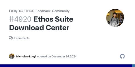 ethos suite download center · issue 4920 · frskyrc ethos feedback community · github