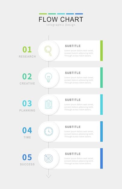 Premium Vector Simple Flow Chart Infographic
