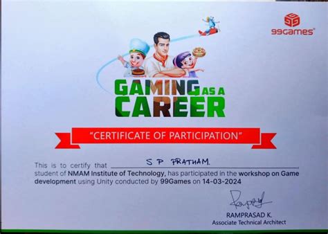 S P Pratham On Linkedin Unity 99games Gamedevelopment Workshop
