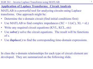 Finding Laplace Transforms Using MATLAB