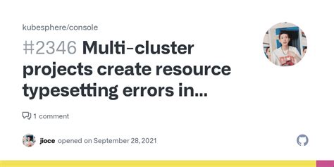 Multi Cluster Projects Create Resource Typesetting Errors In English