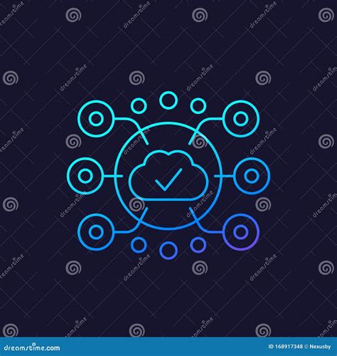 Edge Computing Outline Icon Simple Linear Element Illustration Isolated Line Edge Computing