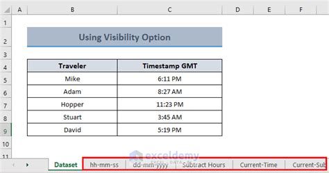 How To Unhide A Sheet Tab In Excel 7 Methods Exceldemy