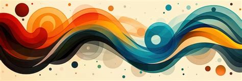 Retro Abstract Wave Pattern Design Premium Ai Generated Image