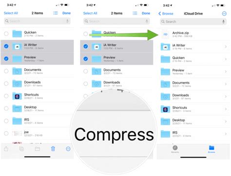 How To Create And Extract Zip Files On IPhone Using The Files App