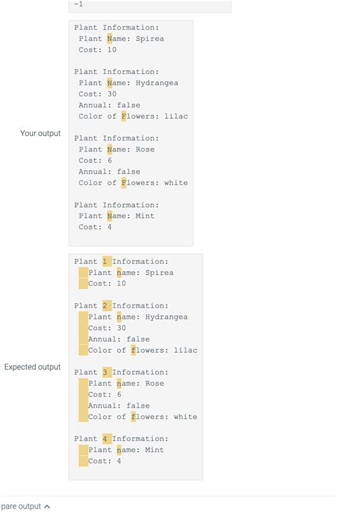 Solved PYTHON I WANT CODE TO SAY PLANT INFORMATION I Chegg Com