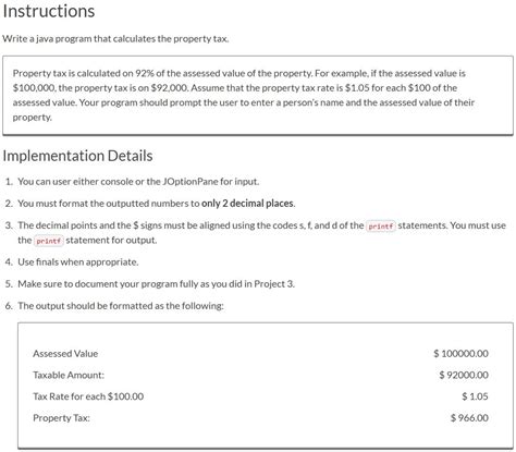 Solved Instructions Write A Java Program That Calculates The