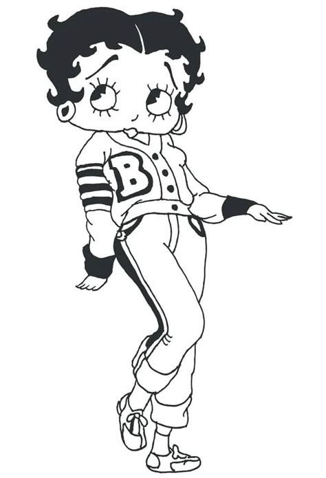 Betty Boop Coloring Pages Coloringlib