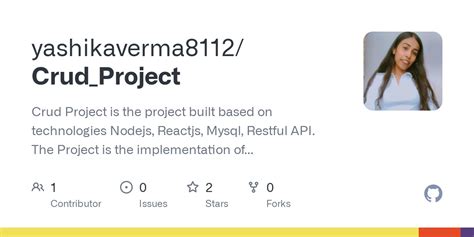 Github Yashikaverma Crud Project Crud Project Is The Project Built Based On Technologies