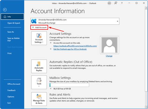 How To Add Shared Mailbox Account In Outlook O365info