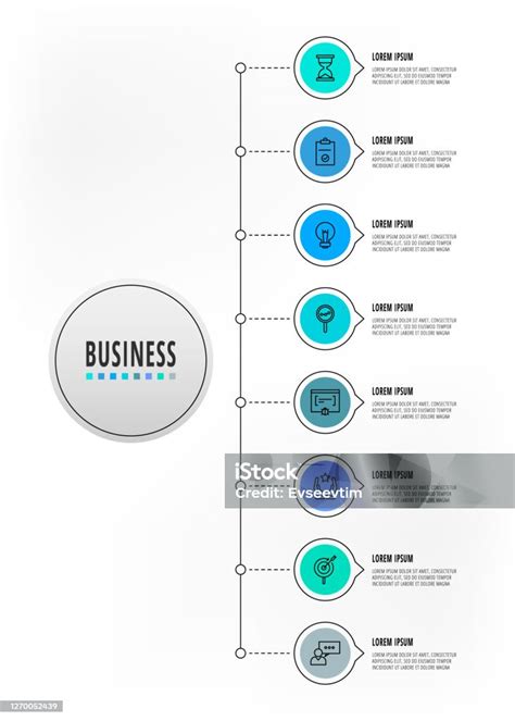 8 단계 아이콘인 인포그래픽 서클 플랫 라인 벡터 템플릿 8개의 다이어그램 비즈니스 웹 배너 워크플로 레이아웃 프레젠테이션 순서도에 사용할 수 있습니다 8에 대한 스톡 벡터