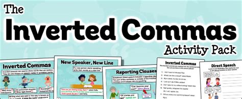 Inverted Commas Activity Pack Resources For Teachers