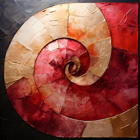 Premium Photo Artistic Embossed Spiral In Colors Of Ruby With Ruby