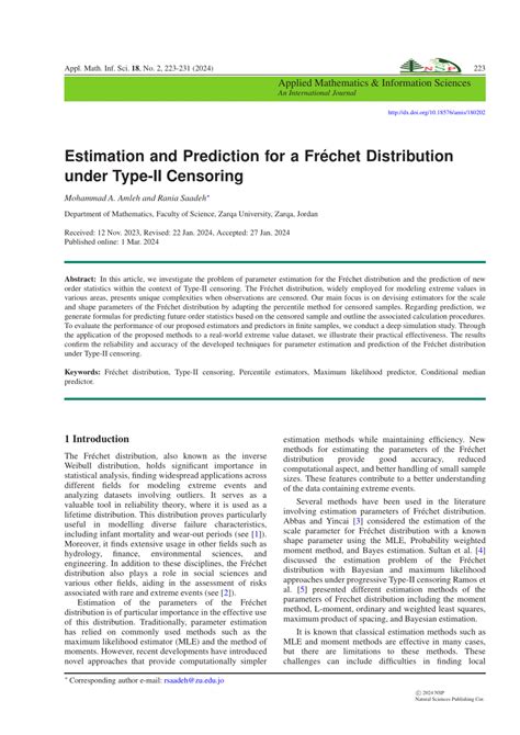 Pdf Estimation And Prediction For A Fréchet Distribution Under Type
