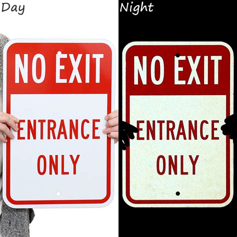 No Exit Entrance Only Sign SKU K
