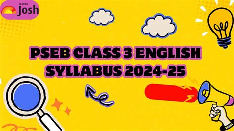 Pseb Class 3 English Syllabus 2024 25 Download English Syllabus Pdf For Free