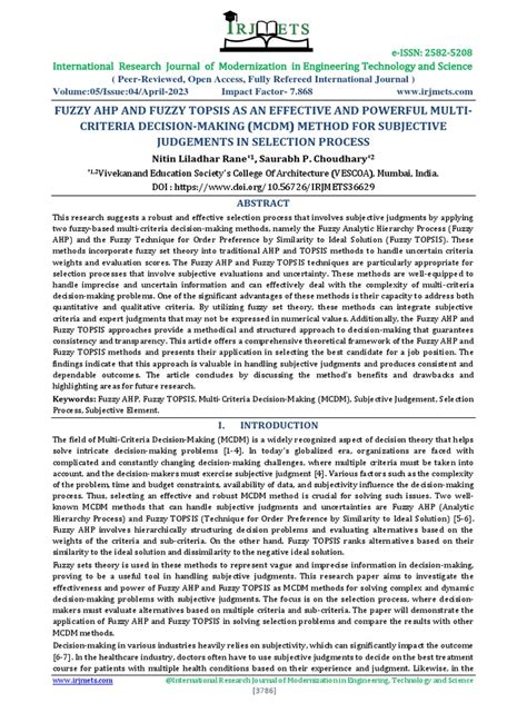 fuzzy ahp and fuzzy topsis as an effective and powerful multi criteria