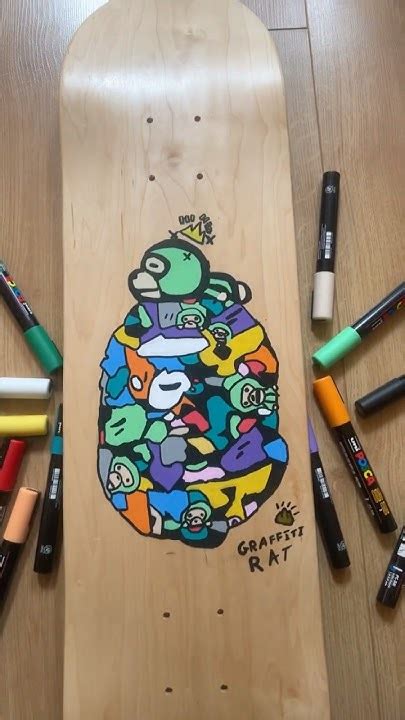 Make A Custom Skateboard Design With Poscas Art Posca Skateboarding