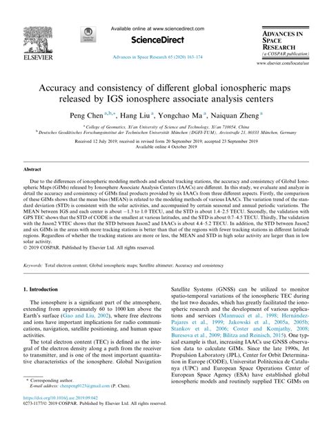 Pdf Accuracy And Consistency Of Different Global Ionospheric Maps