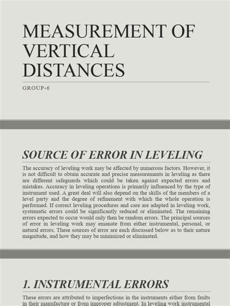 Measurement Of Vertical Distances G6 Pdf Metrology