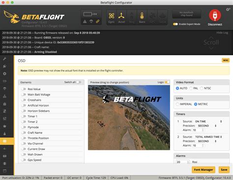 Osd Does Not Show Settings · Issue 1206 · Betaflightbetaflight