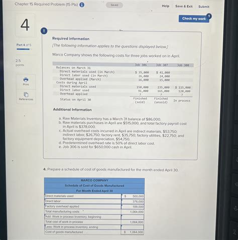 Solved Chapter Required Problem Pts HelpSave Chegg Com