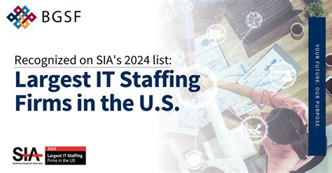 Bgsf On Linkedin Bgsf Recognized On Sias 2024 Largest It Staffing Firms In The U S List