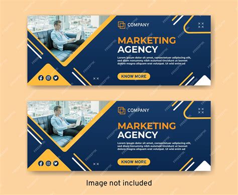 디지털 마케팅 페이스 북 배너 템플릿 프리미엄 벡터
