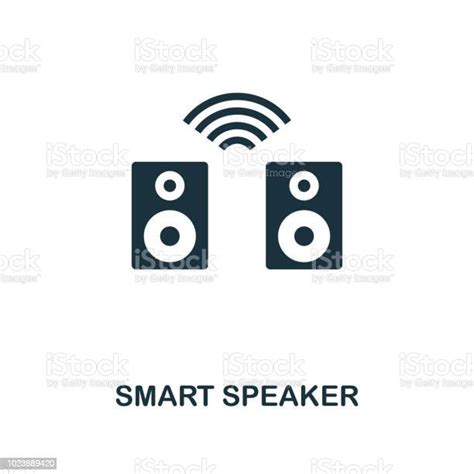 스마트 스피커 아이콘입니다 스마트 장치 아이콘 컬렉션에서 흑백 스타일 아이콘 디자인 Ui입니다 스마트 스피커 아이콘의 그림입니다 그림 흰색 절연입니다 웹 디자인 애플 리