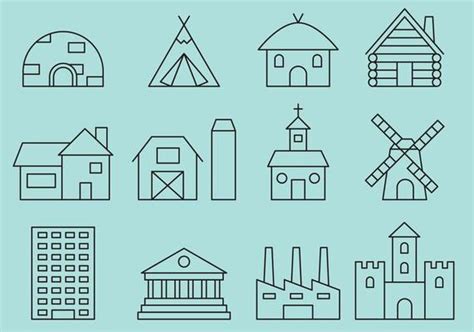 Building Outline Vector Art Icons And Graphics For Free Download