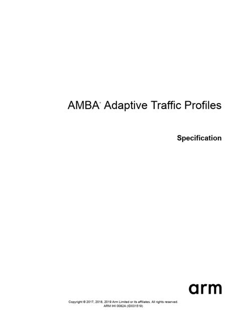 Amba Adaptive Traffic Profiles Specification Pdf License Simulation