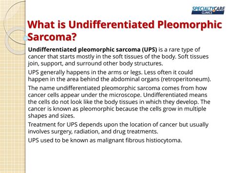 Ppt Undifferentiated Pleomorphic Sarcoma Symptoms Causes And Treatment Powerpoint