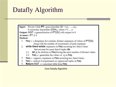 ppt data anonymization generalization algorithms powerpoint