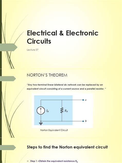 Nortons Theorem And Source Transformation Pdf