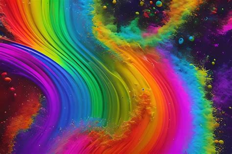 Premium Photo Rainbow Splash Background