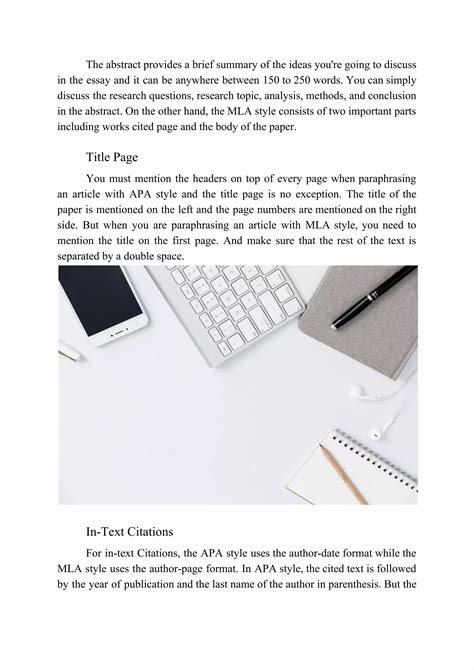 Text Paraphrase Mla And Apa Pdf