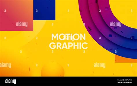 Background With Moving Geometric Shapes To Insert Motion Simple Animation With Motion Graphic