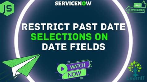 Restrict Past Date Selections On Date Field Ui Policies Servicenow
