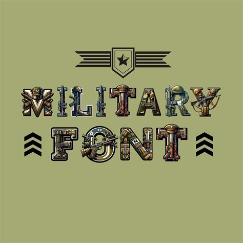 Military Font Alphabet With Army Design Combat Letters As Png Etsy