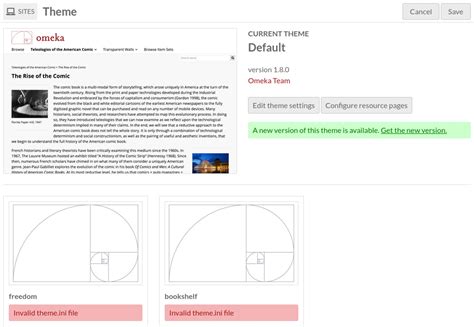 Error Installing New Themes Themes Omeka Forum