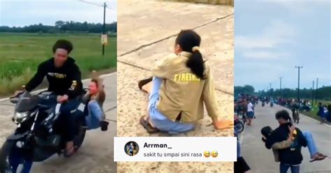 Video Bonceng Awek Sambil Lumba Motor Sampai Jatuh Insiden Ini Cetus Perbualan Ramai Hot Fm