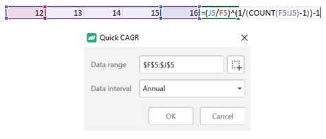 How To Add A Cagr Arrow To Excel Charts Formula Growth Charts Macabacus