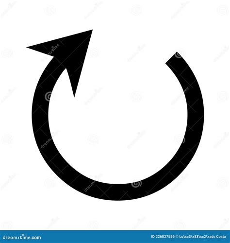 Clockwise Arrow Sign Stock Vector Illustration Of Designator 226827556