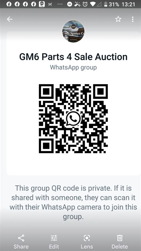 From Within Whatsapp Use The Camera To Scan This Qr Code To Join The Gm6 For Sale Group