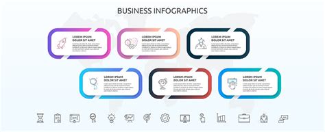 인포그래픽 은 6 단계 아이콘으로 직사각형 다이어그램 비즈니스 웹 배너 워크플로 레이아웃 프레젠테이션 정보 그래프 타임 라인 콘텐츠 수준 차트 프로세스 다이어그램에 사용되는