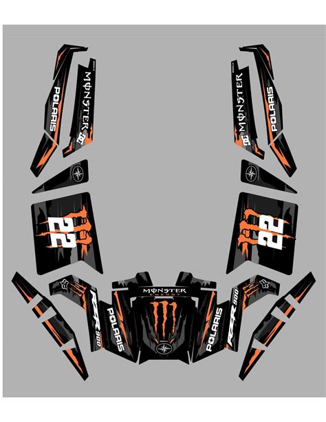 Kit Decoration 100 Custom Monster Orange Edition Idgrafix Pola