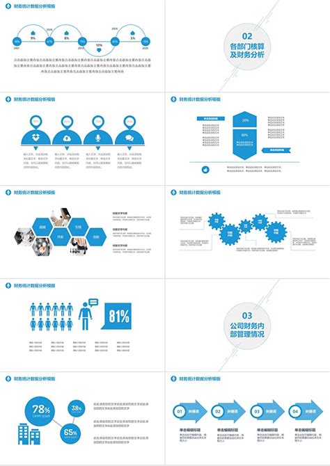 简约财务管理数据统计工作总结ppt模板 卡卡办公